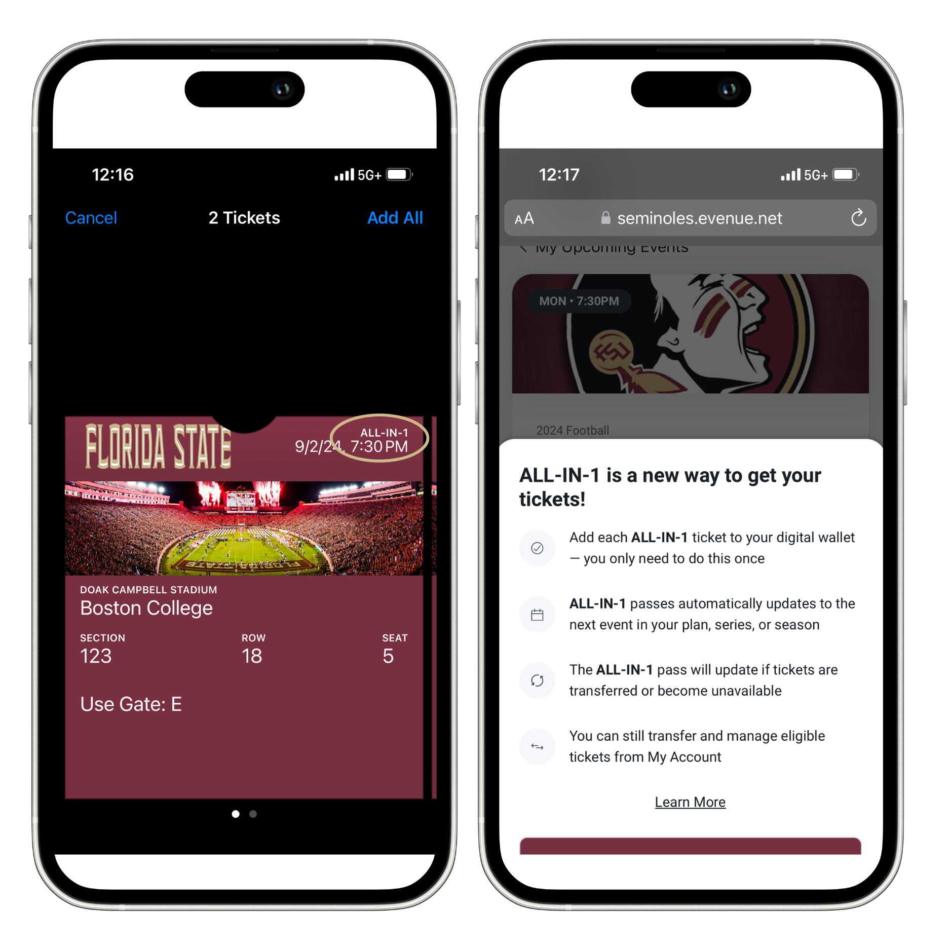 Visit Seminoles.com , click the drop-down menu, and then click on the ...